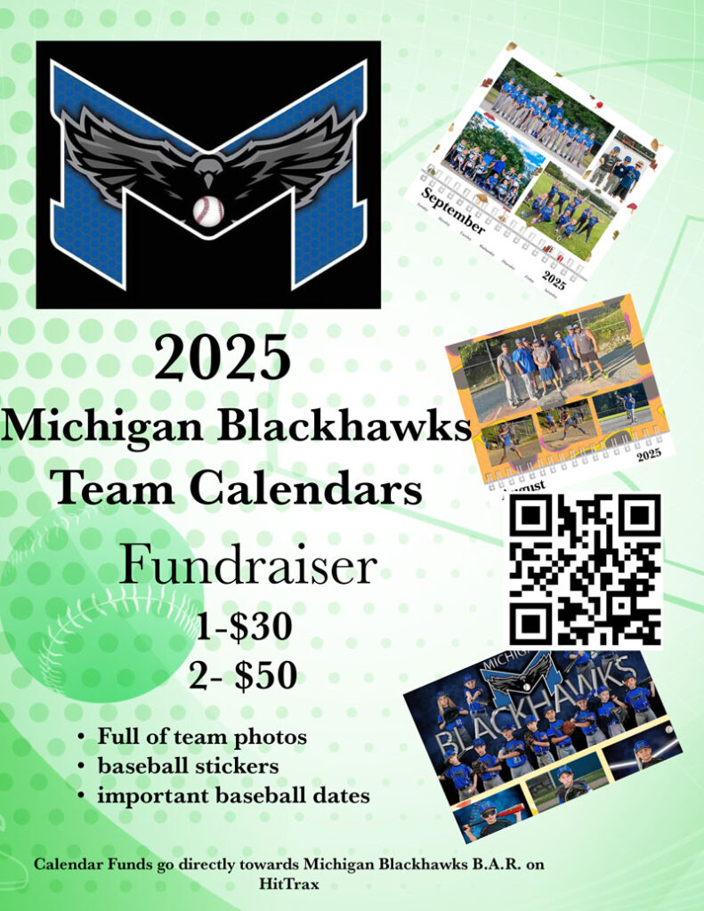 MI Blackhawks 2025 Calendar Fundraiser – Boosterseat Community